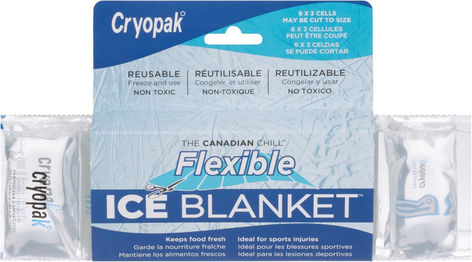Cryopak Flexible Reusable Ice Packs for Cooler, Cold Therapy or Lunch ...