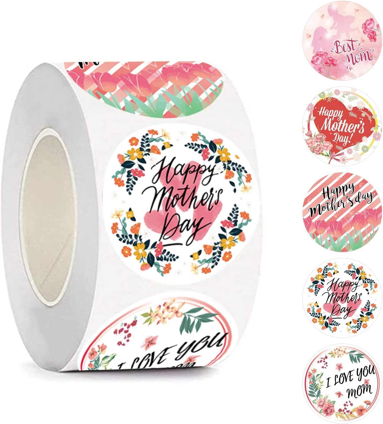 Amazon.com : Starboling Mother's Day Stickers,1.5 inch 500 Pcs Happy ...