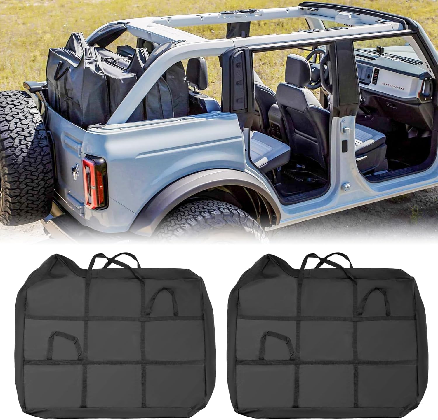 Amazon.com: XDFDRF Fit Bronco Door Storage Bag - Front Door Protection ...