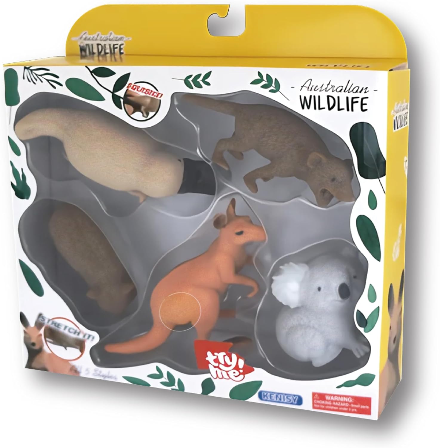 Australian Wild Animal Soft Stretchy Toys Box Set, Pack of 5 Wildlife ...