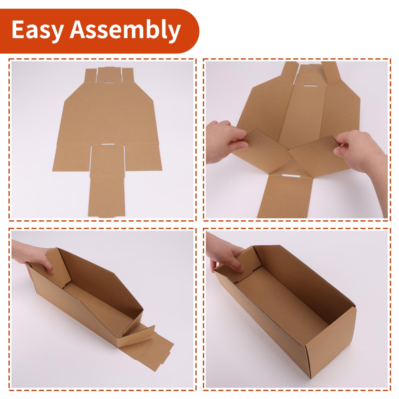 Snapklik.com : ZBEIVAN Corrugated Cardboard Storage Bins