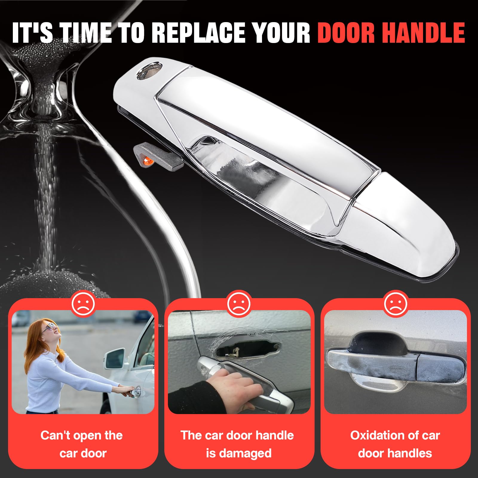 Snapklik.com : Exterior Outer Chrome Door Handles Fit For 2007-2013 Chevy Silverado GMC Sierra ...