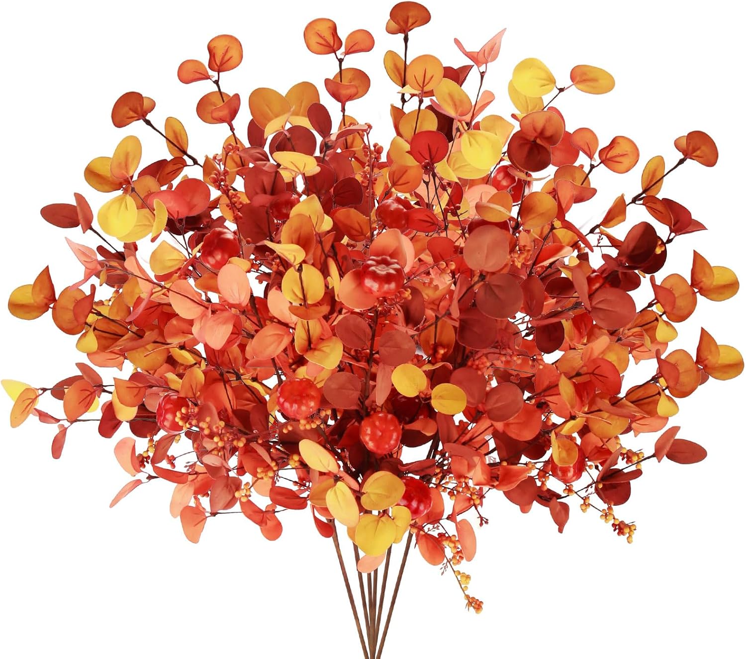 Amazon.com: ultimatumX 6 Pcs Fall Stems for Vases, Artificial Pumpkin ...