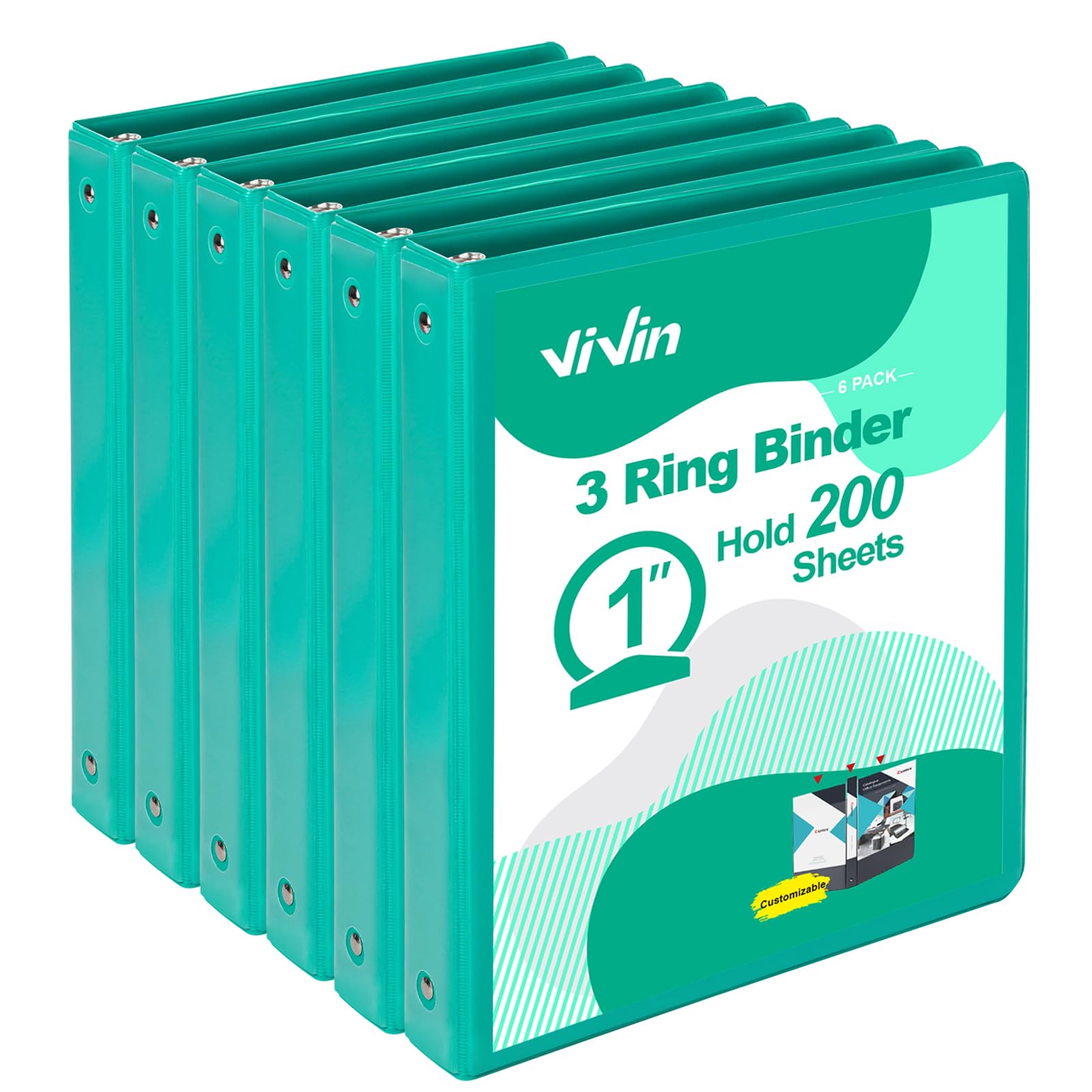 Amazon.com : ViVin 1 Inch Round Ring View Binder for Durability ...
