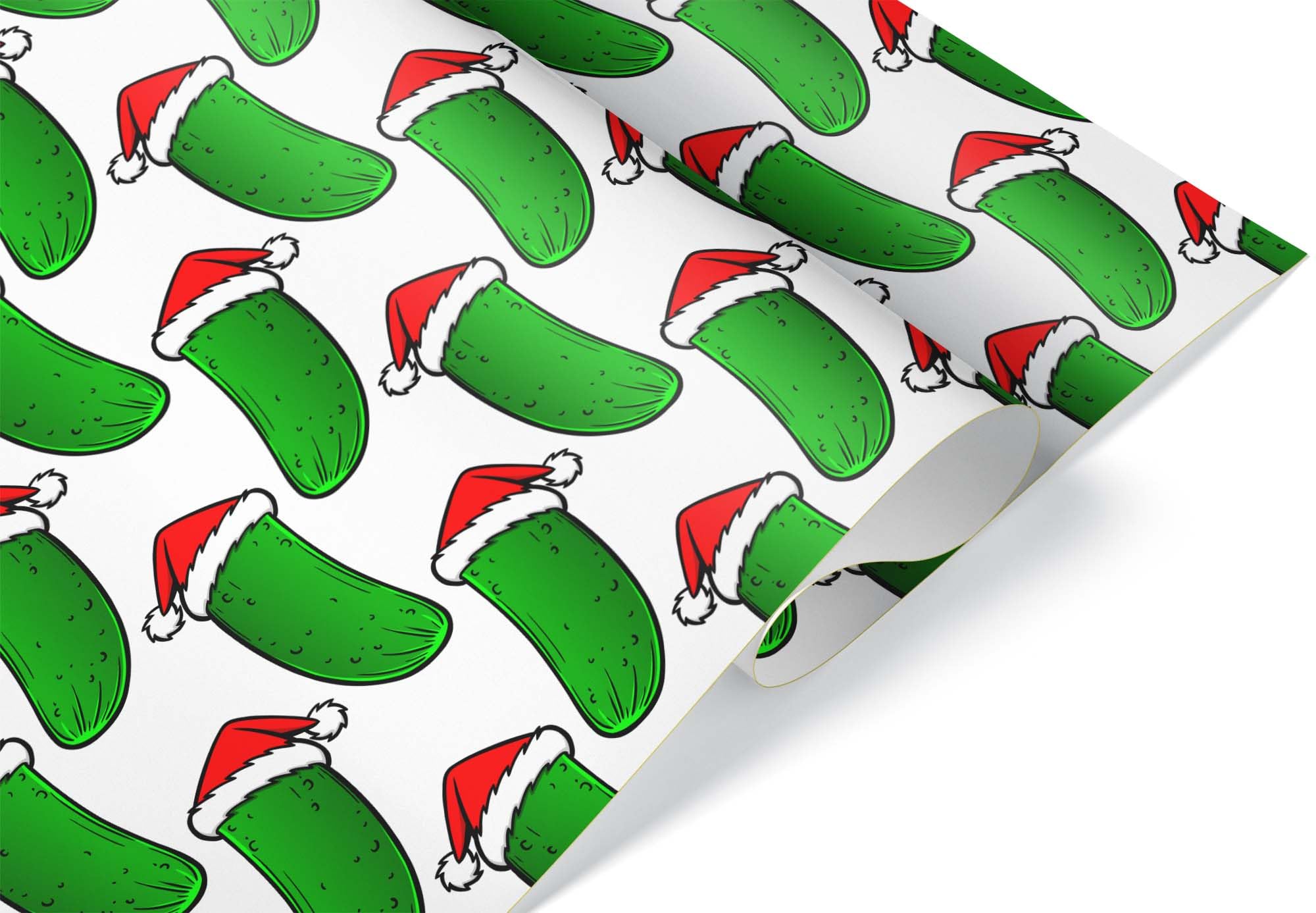 Amazon.com: Giftini Pickle Gift Wrap, Foodie Wrapping Paper, For Dill ...