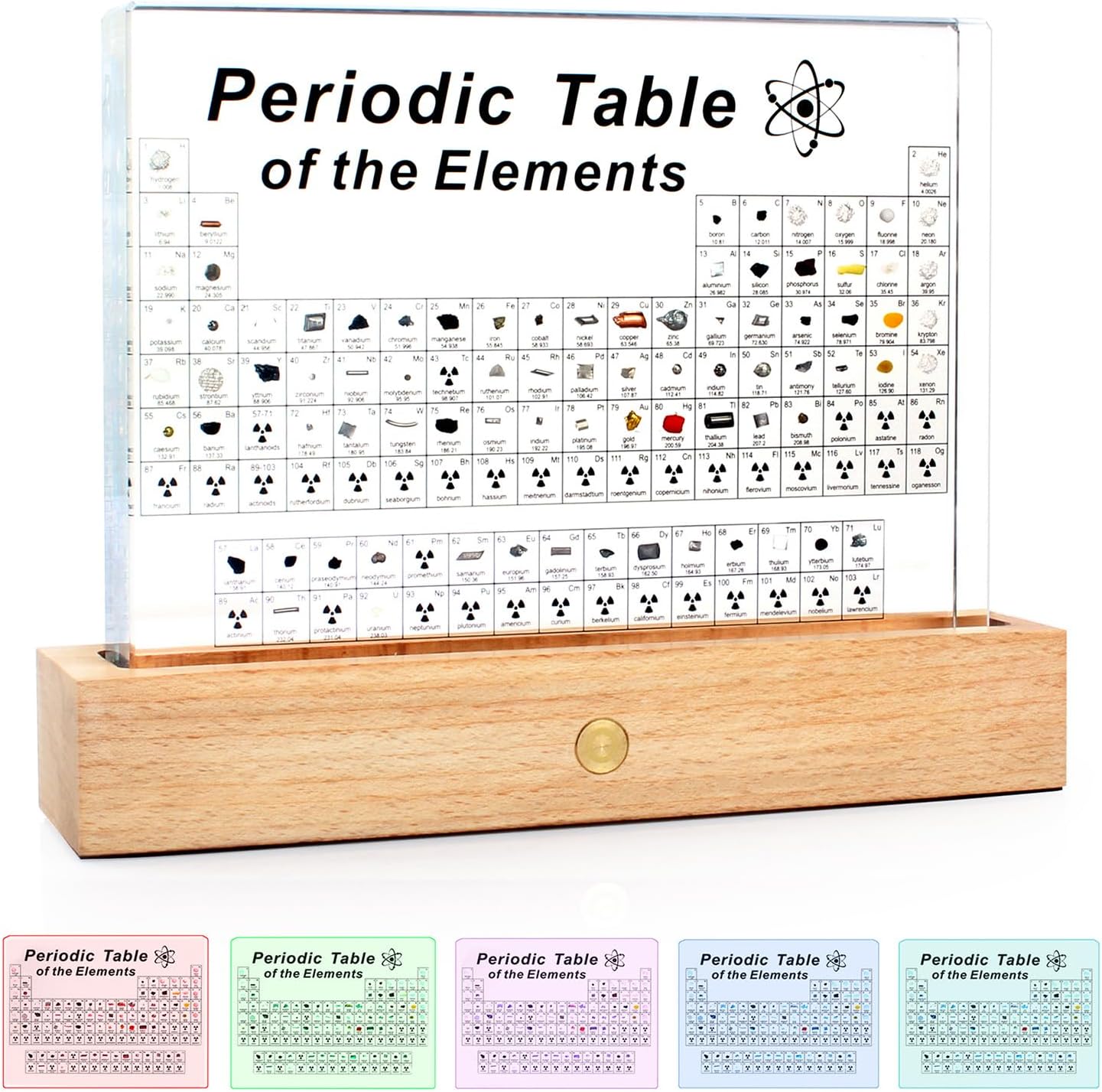 TINGLAN Periodic Table with Real Element Specimen, Science Class ...