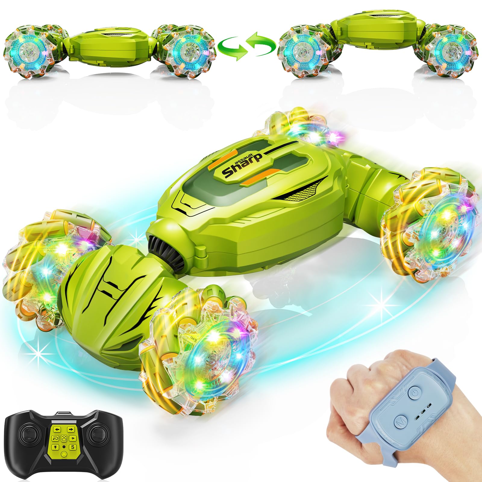 Amazon.com: Gesture Sensing RC Stunt Car Toys for 6-12 yr Boys Girls ...