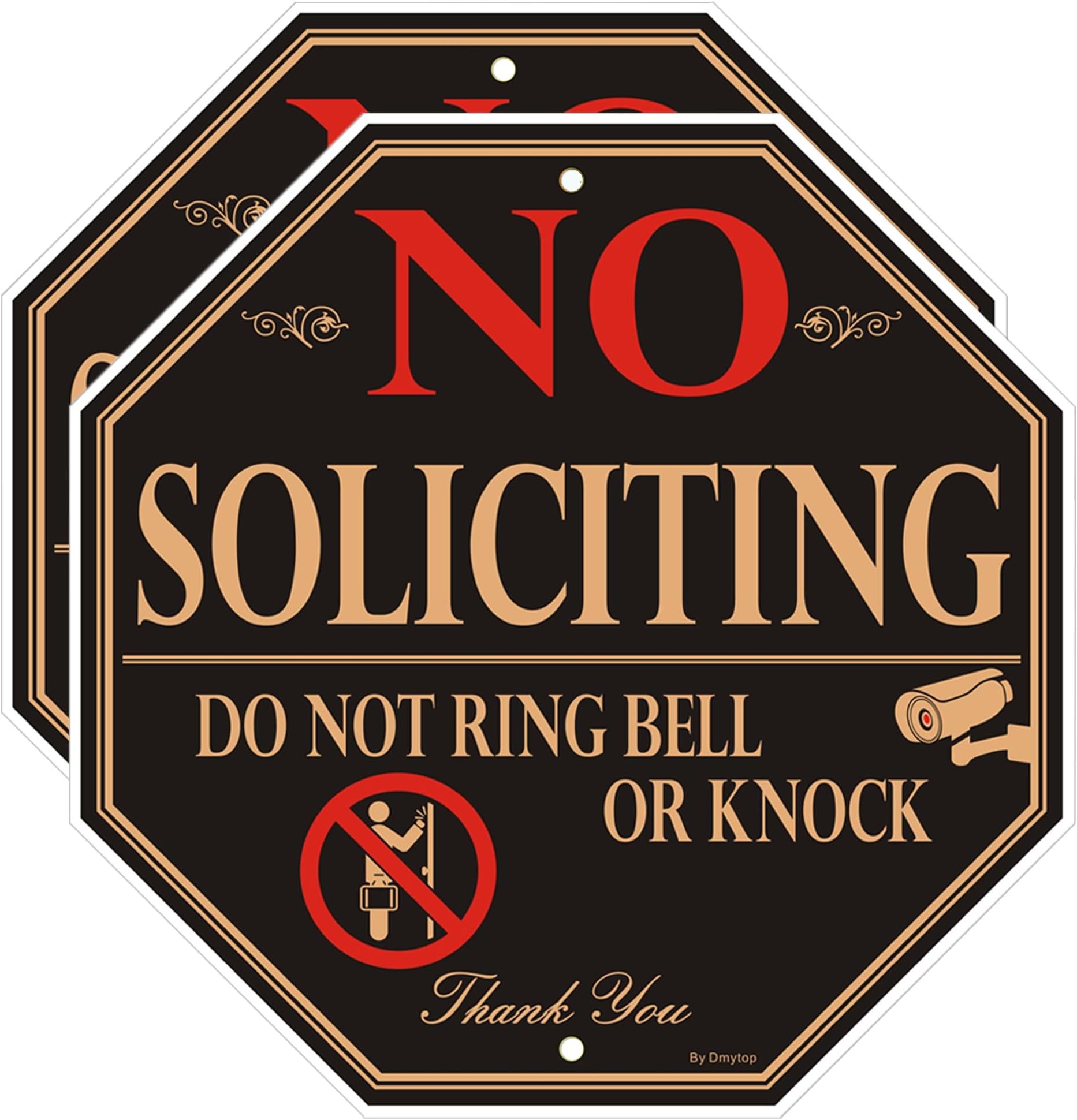 Amazon.com: 2 Pack No Soliciting Yard Sign for House - 10" x 10"- "Do ...