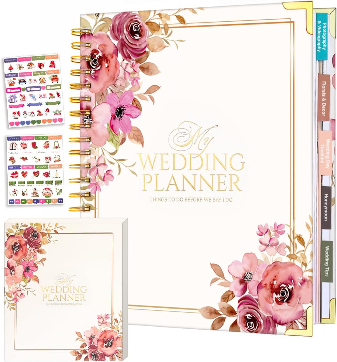 Amazon.com : Wedding Planner Gift Set for The Bride to Be: 9x11 ...