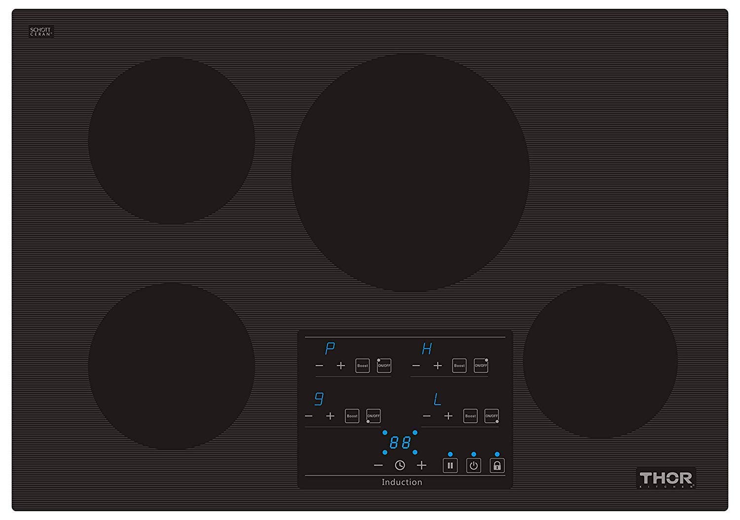 Buy 30" Induction Cooktop, Schott Glass Built-in Digital Induction ...