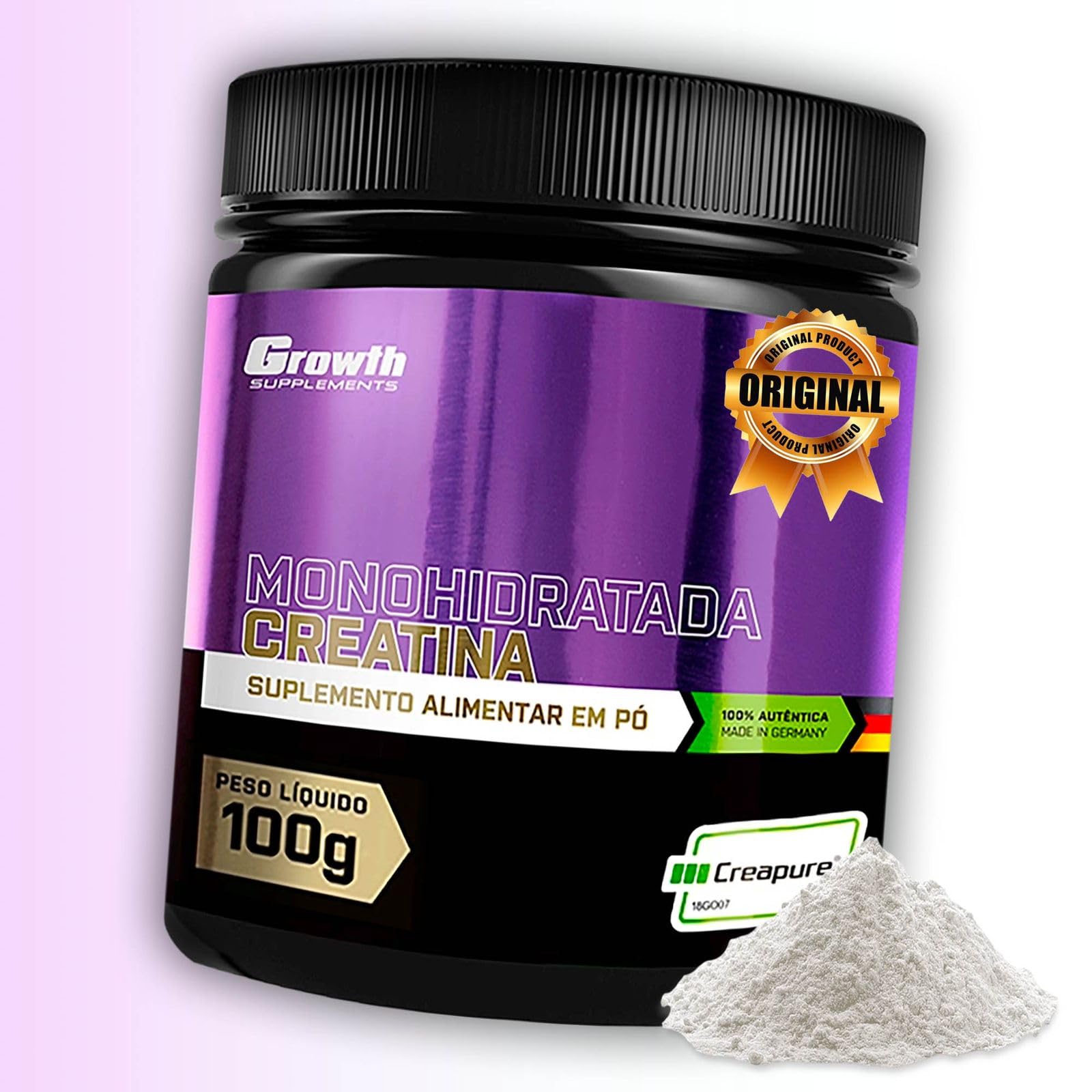 Creatina Monohidratada Creapure 100g - Growth Supplements | Amazon.com.br