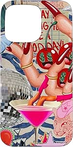 Amazon.com: iPhone 15 Pro Max Vintage Cowgirl Cocktail Collage Martini Y2K Aesthetic Case : Cell ...