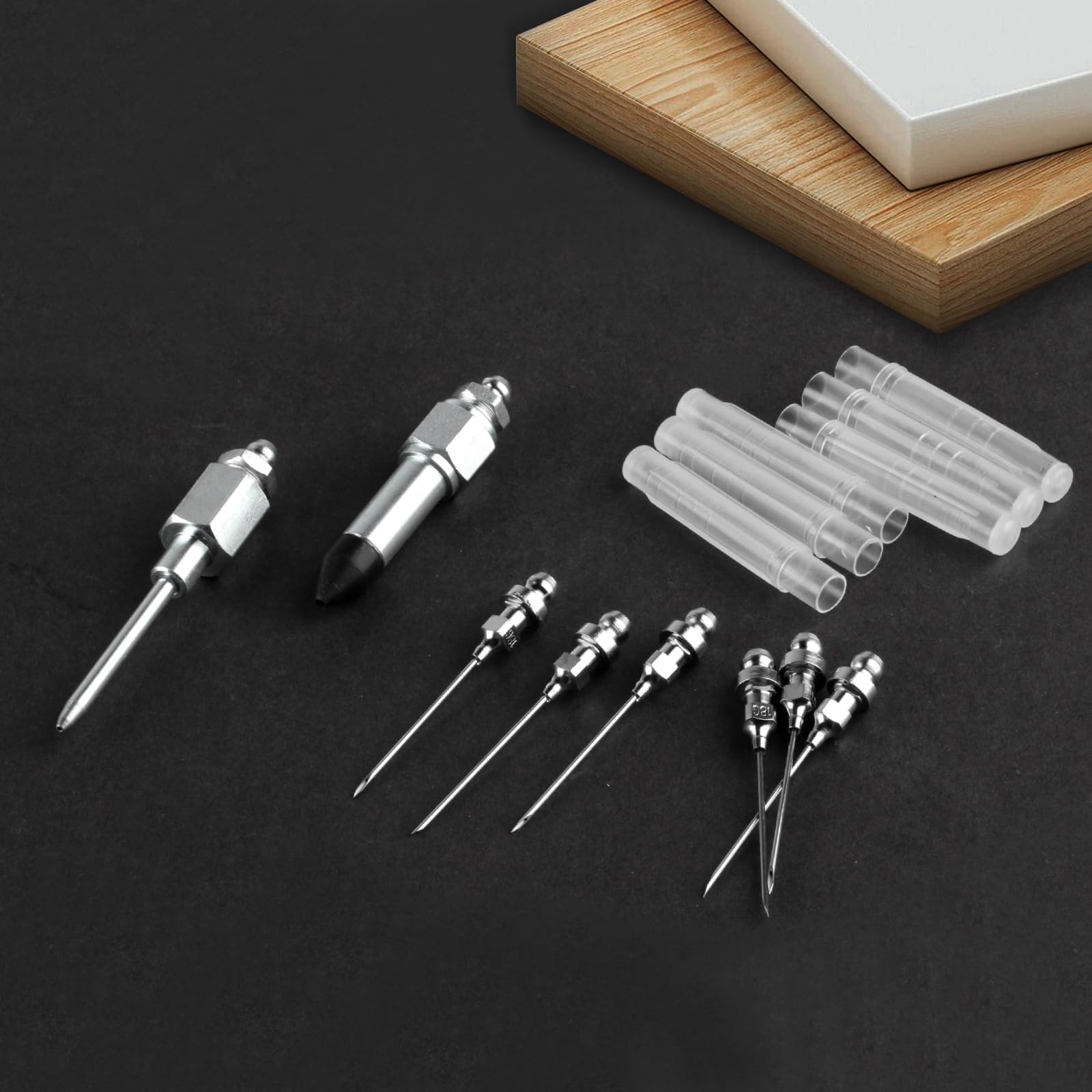 Snapklik.com : 8pcs Grease Gun Needle Accessory Set: 6 Grease Injector ...