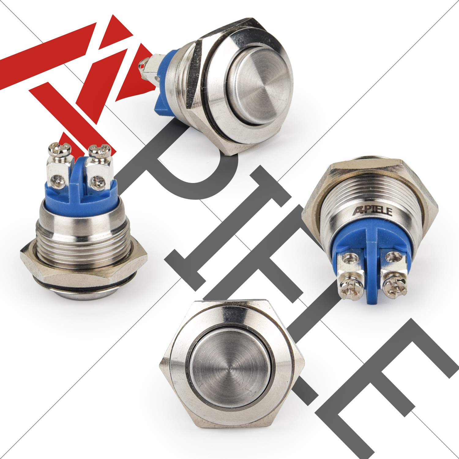 Snapklik.com : 16mm Momentary Push Button Switch High Round Cap ...