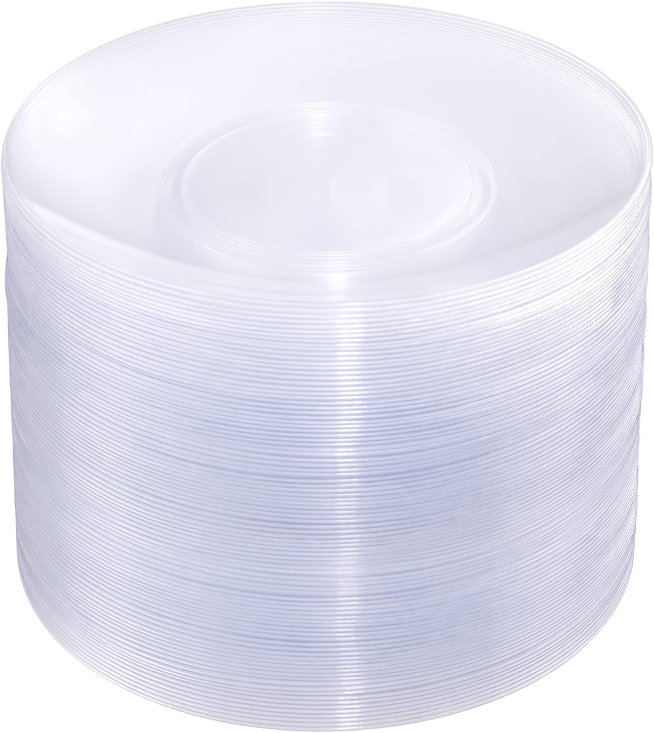Amazon.com: Oojami 90-Pack Clear Disposable Plastic Plates Value Pack.7 ...