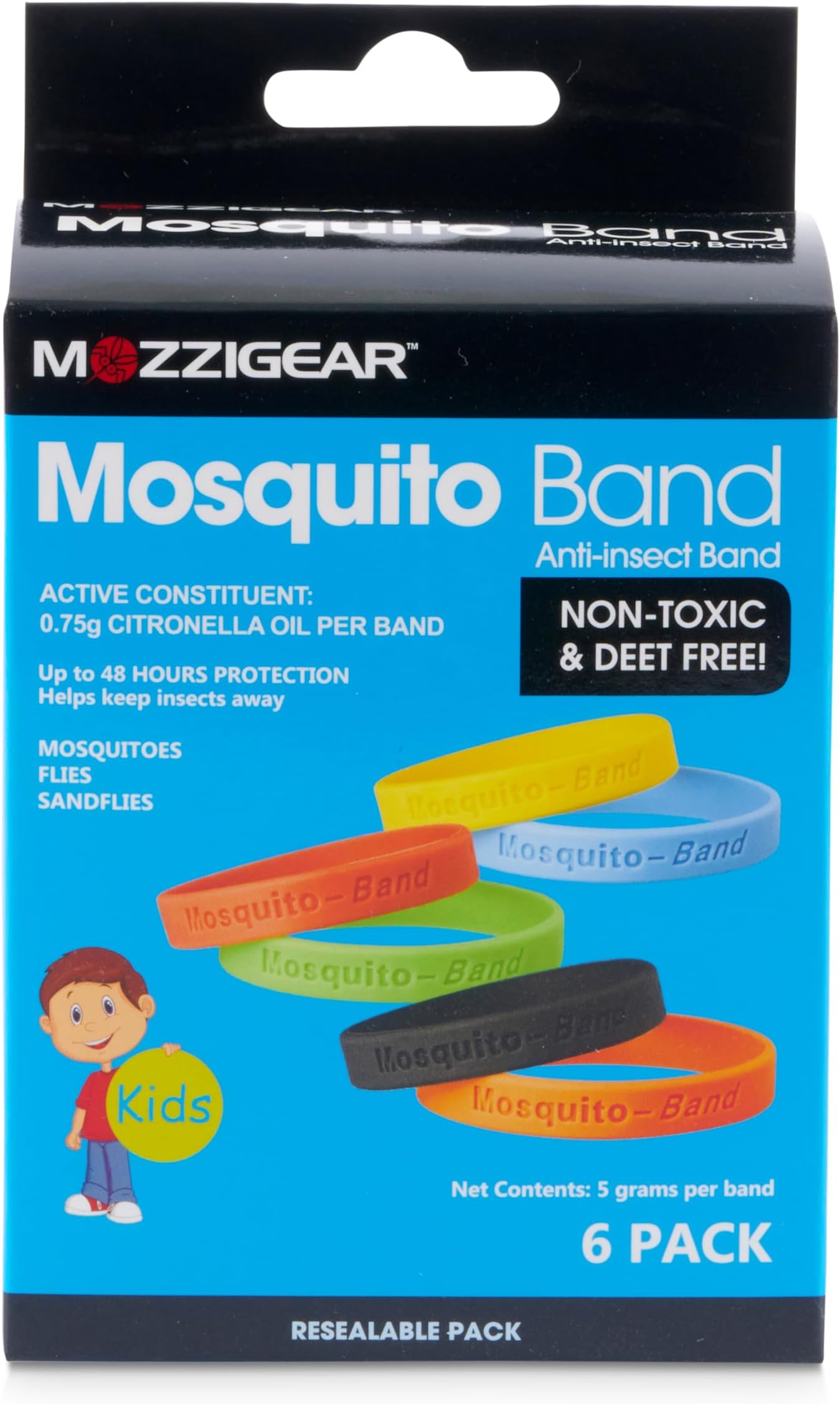 Waxworks Mosquito Repellant Bands - Four Pack of Citronella Oil Infused ...