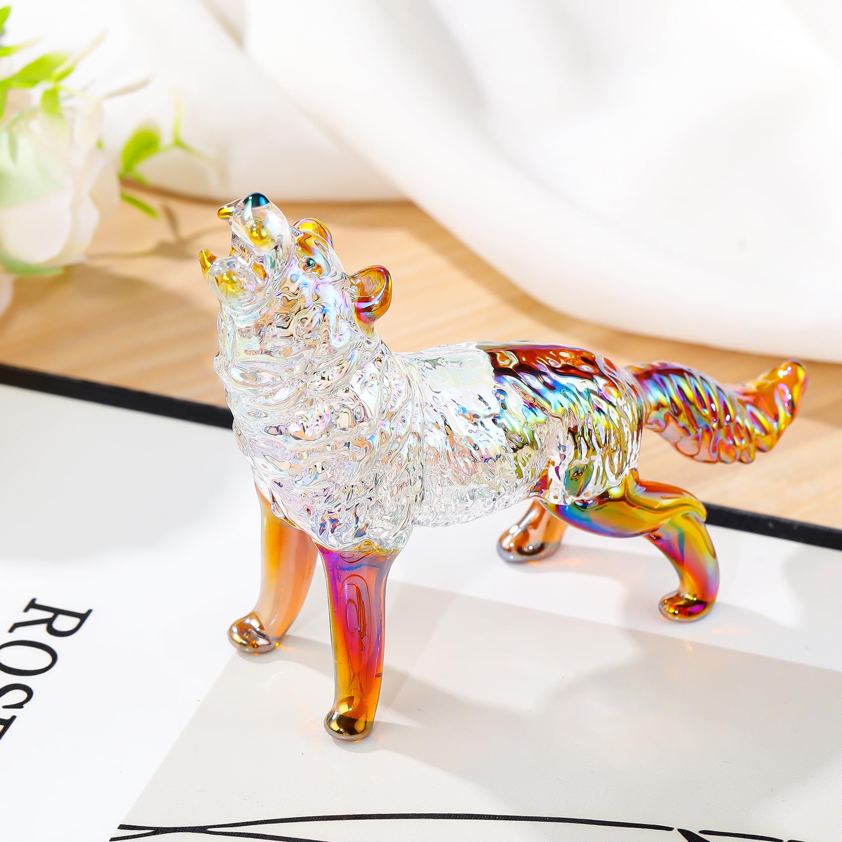 Snapklik.com : Amber Crystal Glass Wolf Figurine Gifts For Women Men ...