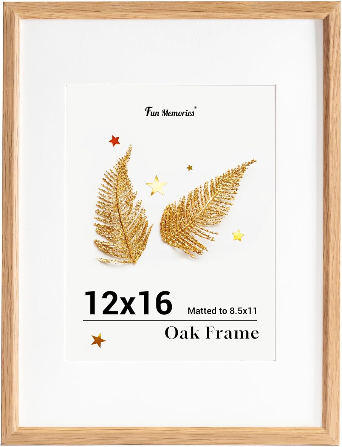Amazon.com - Fun Memories 12x16 Picture Frame, Solid Oak Wood Picture ...