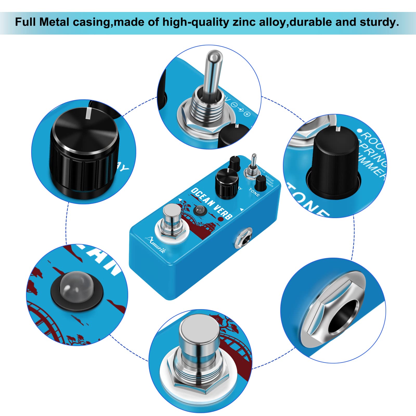 Snapklik.com : Amuzik Reverb Guitar Pedal Digital Ocean Verb Electric ...