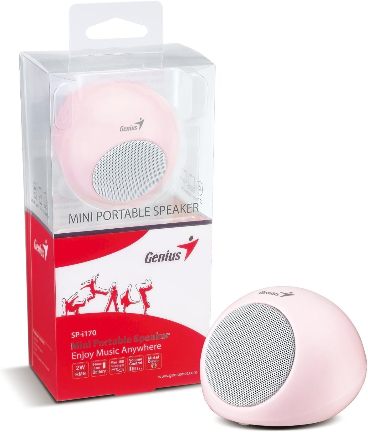 Amazon.com: Genius SP-i170 Pink Mini Portable Speaker : Electronics