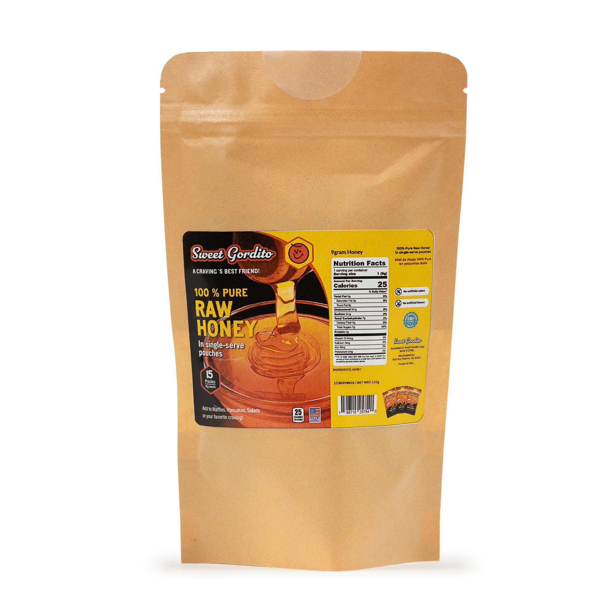 Amazon.com : Raw Honey Sachets Ziplog (15 pack) - Ideal for coffee ...