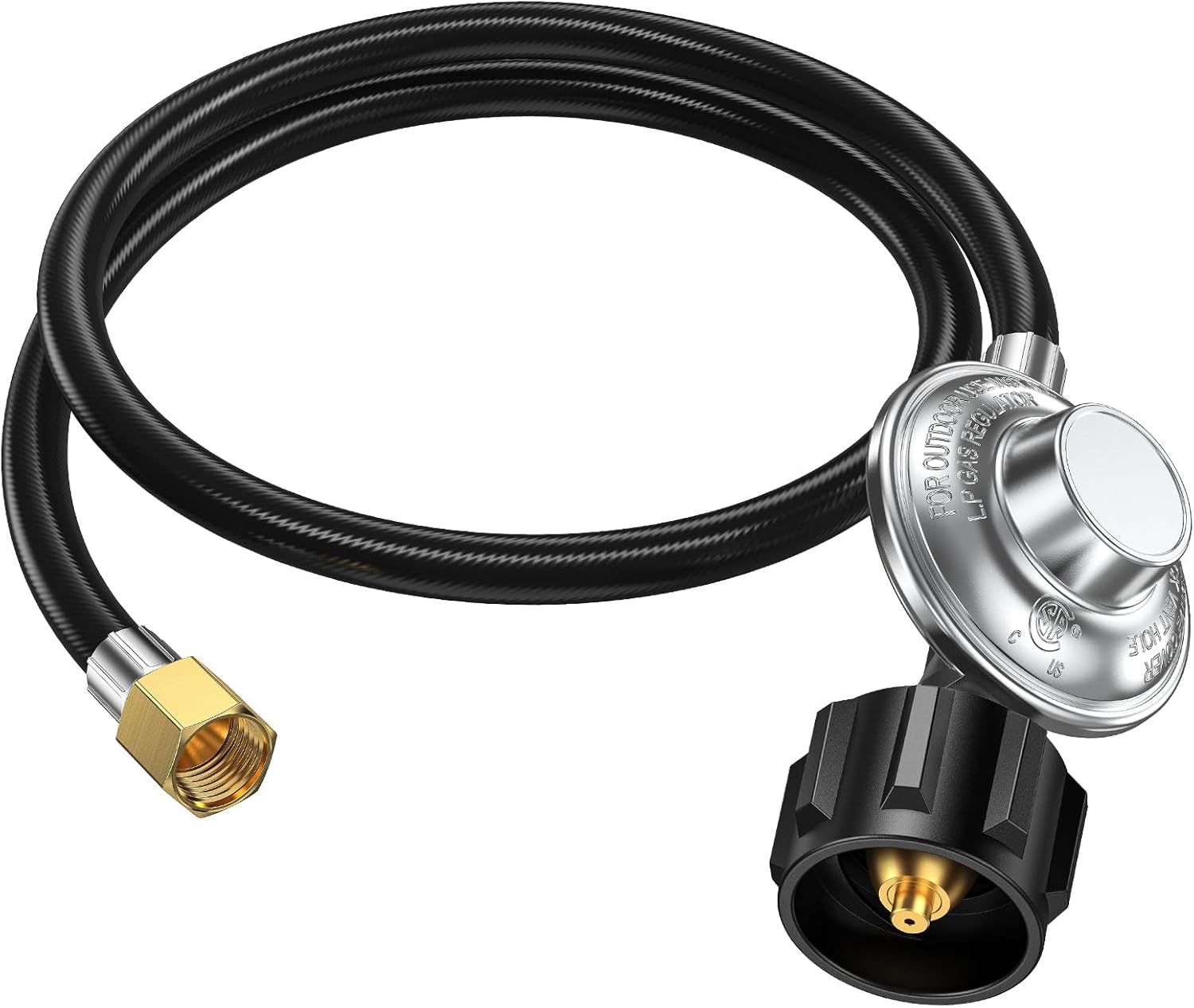 Amazon.com : Propane Regulator with Hose, 4FT Propane Hose with ...