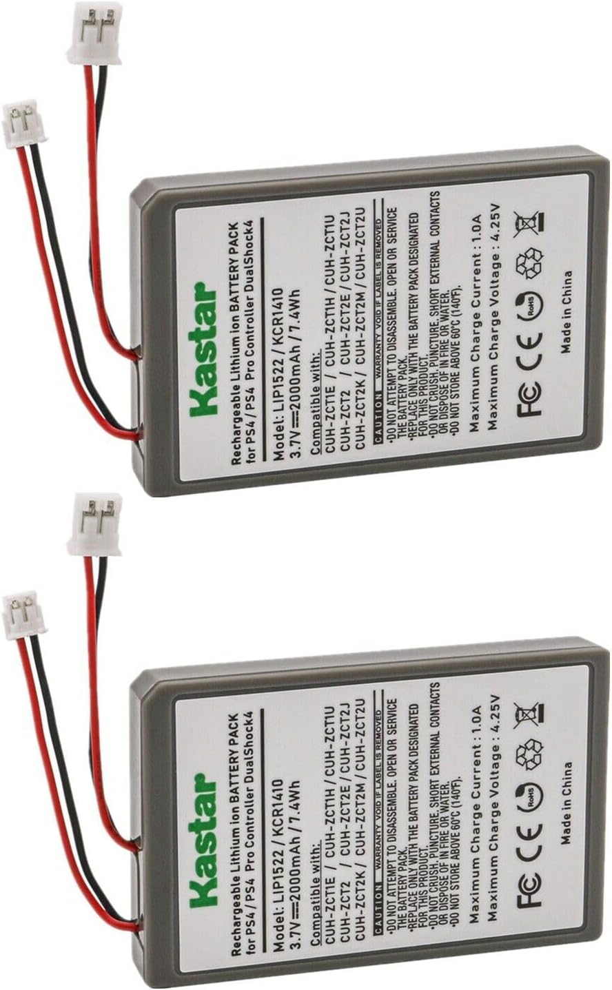 Amazon.com: Kastar 2-Pack PS4 Battery Replacement for Sony LIP1522 ...