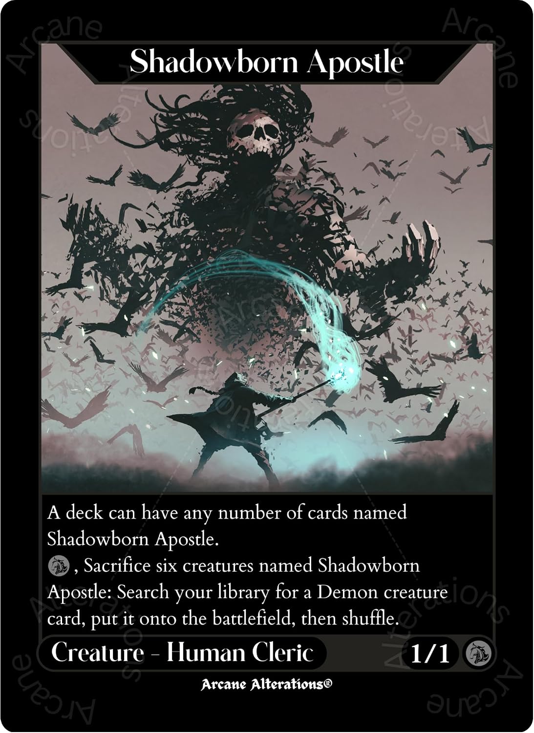 Amazon.com: Shadowborn Apostle - Altered Art Custom Card : Toys & Games