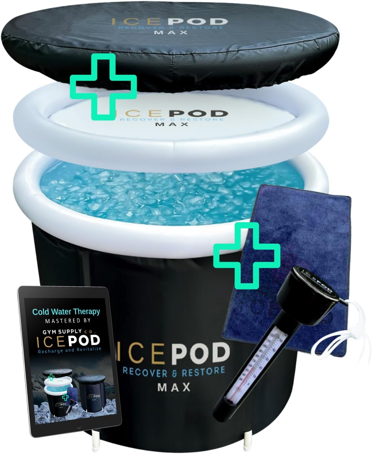 Ice BathTub Max 350L/90 Gallons Portable Ice Bath Tub for Athletes ...