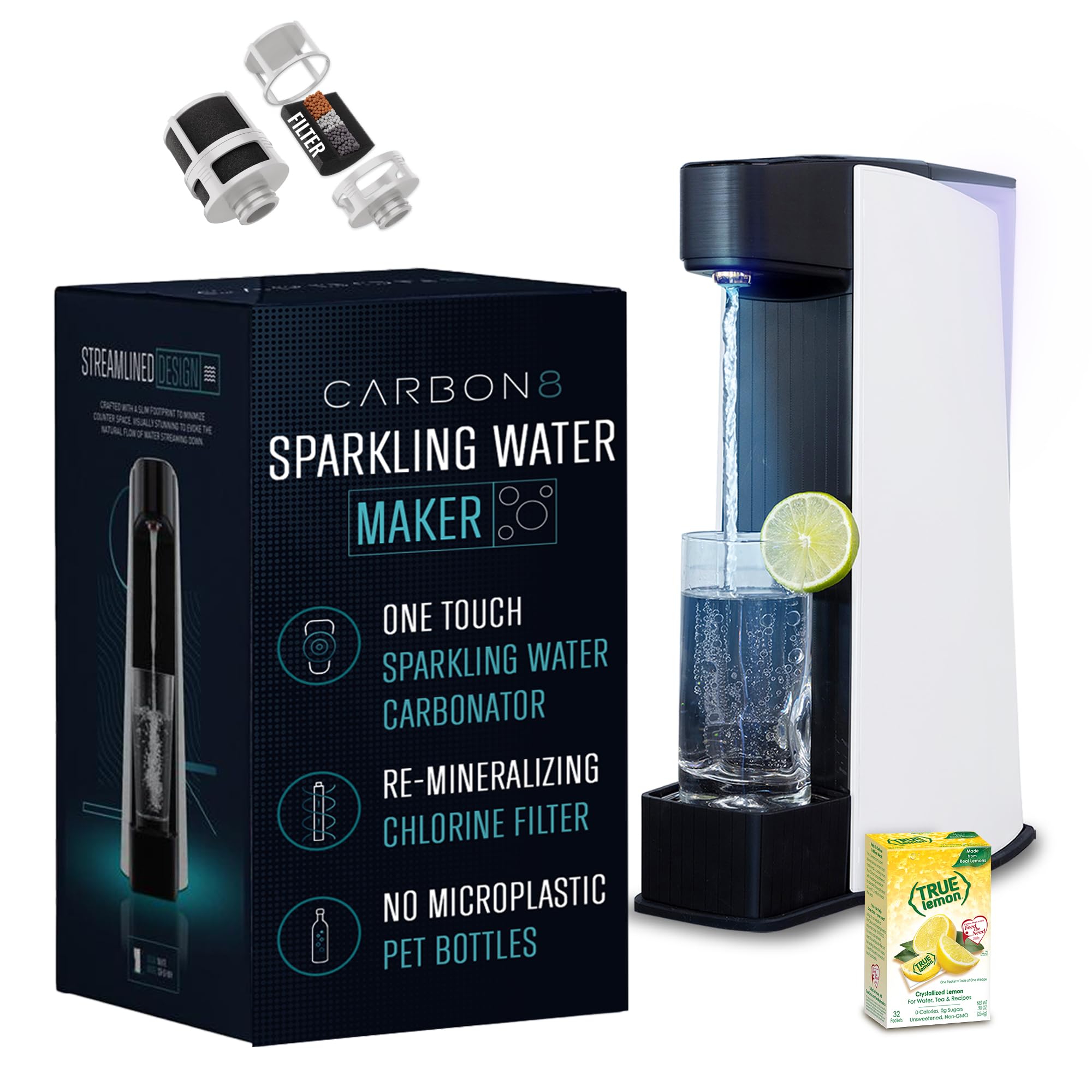 Amazon.com: Carbon8 Sparkling Water Maker Machine, Home Soda Stream ...
