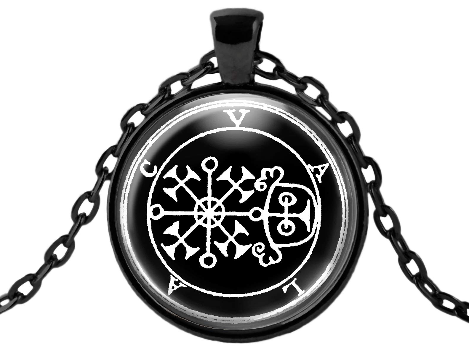Buy WitchandRich Valac 62nd Lesser Key of Solomon Goetia Black Pendant ...