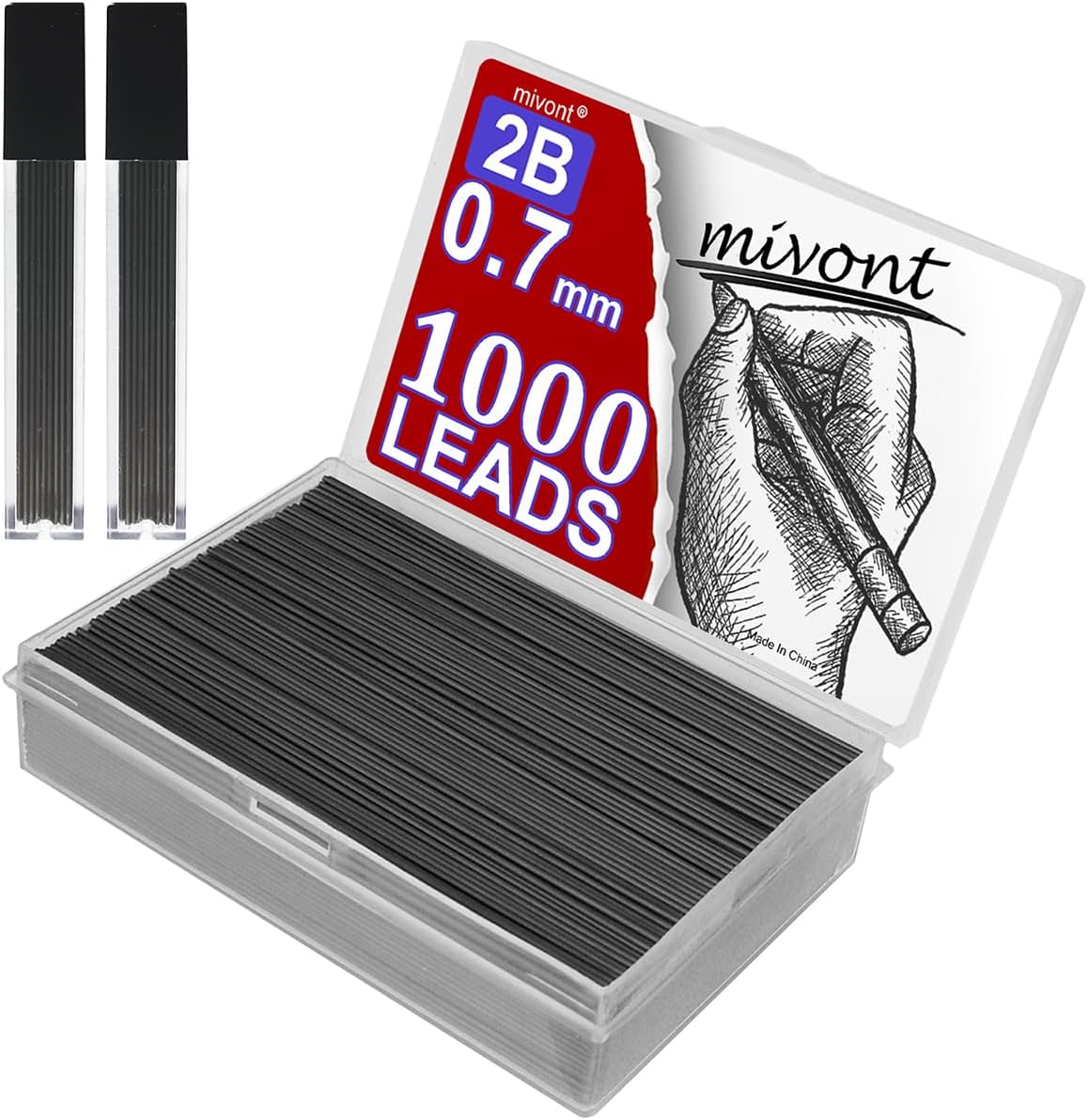 Amazon.com : mivont 1000 PCS 0.7mm 0.7 Millimeter Lead Refills for ...