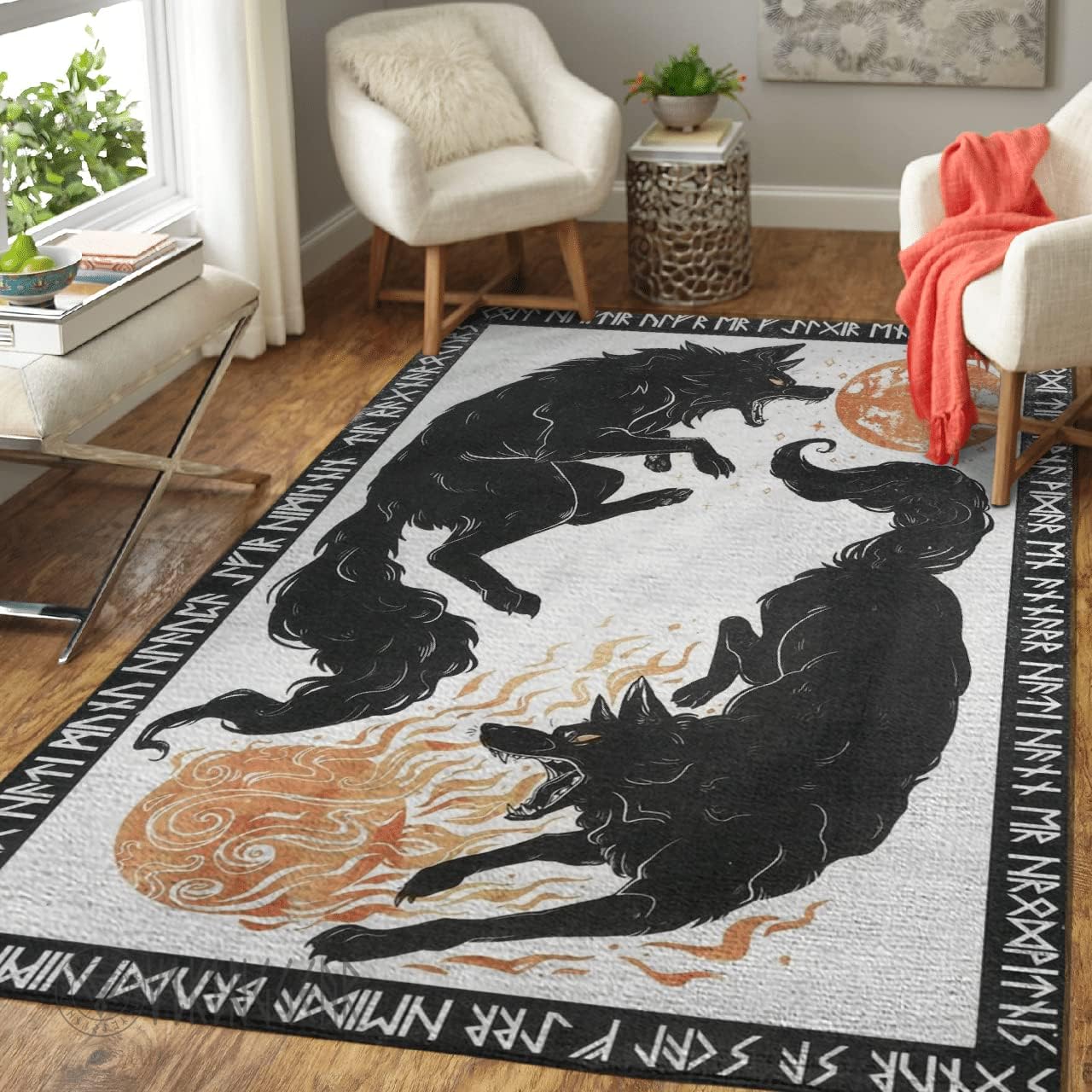 Amazon.com: Viking Fenrir Area Rug for Bedroom & Living Room ...