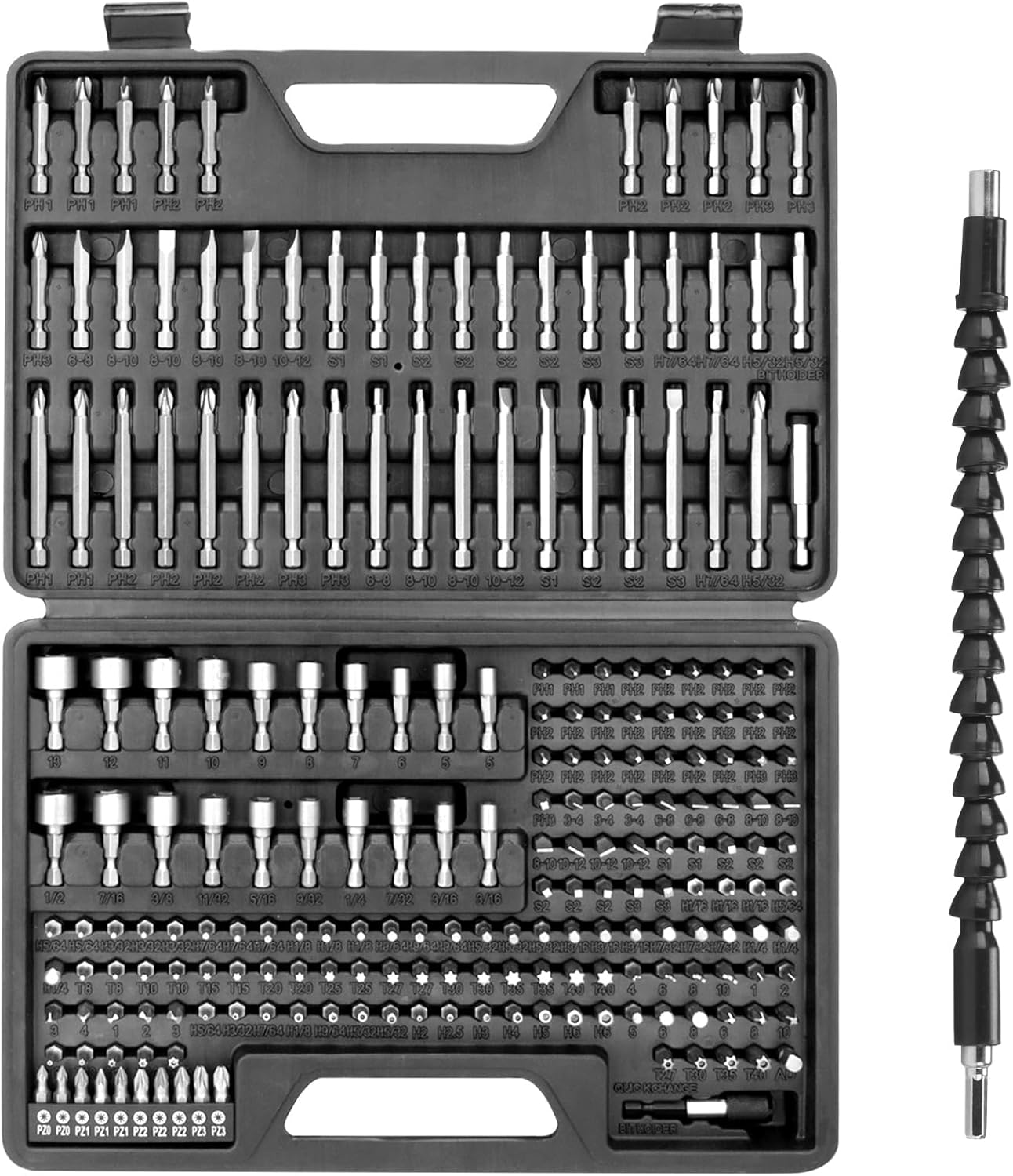 YESKING 219-Piece Screwdriver Bit Set,Chrome Vanadium Steel Driver Bit ...