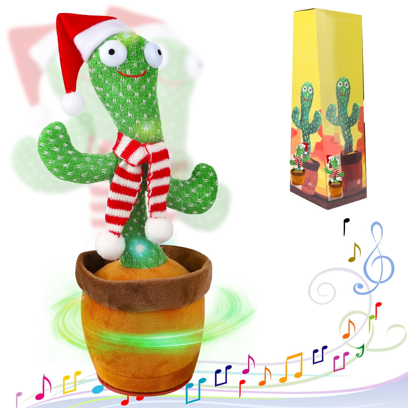 Amazon.com: Funny Cactus Plush Toys with Box Dancing Singing Cactus ...