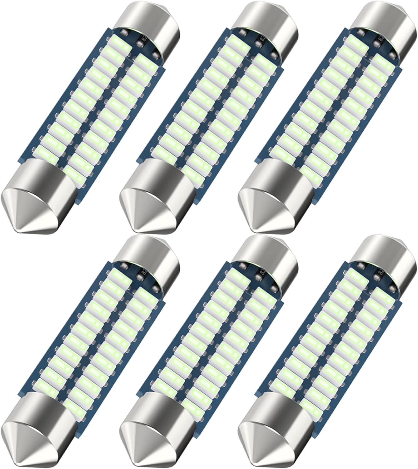 Amazon.com: Serundo Auto 578 Led Festoon Bulb 211-2 Led Car Bulb 41mm ...