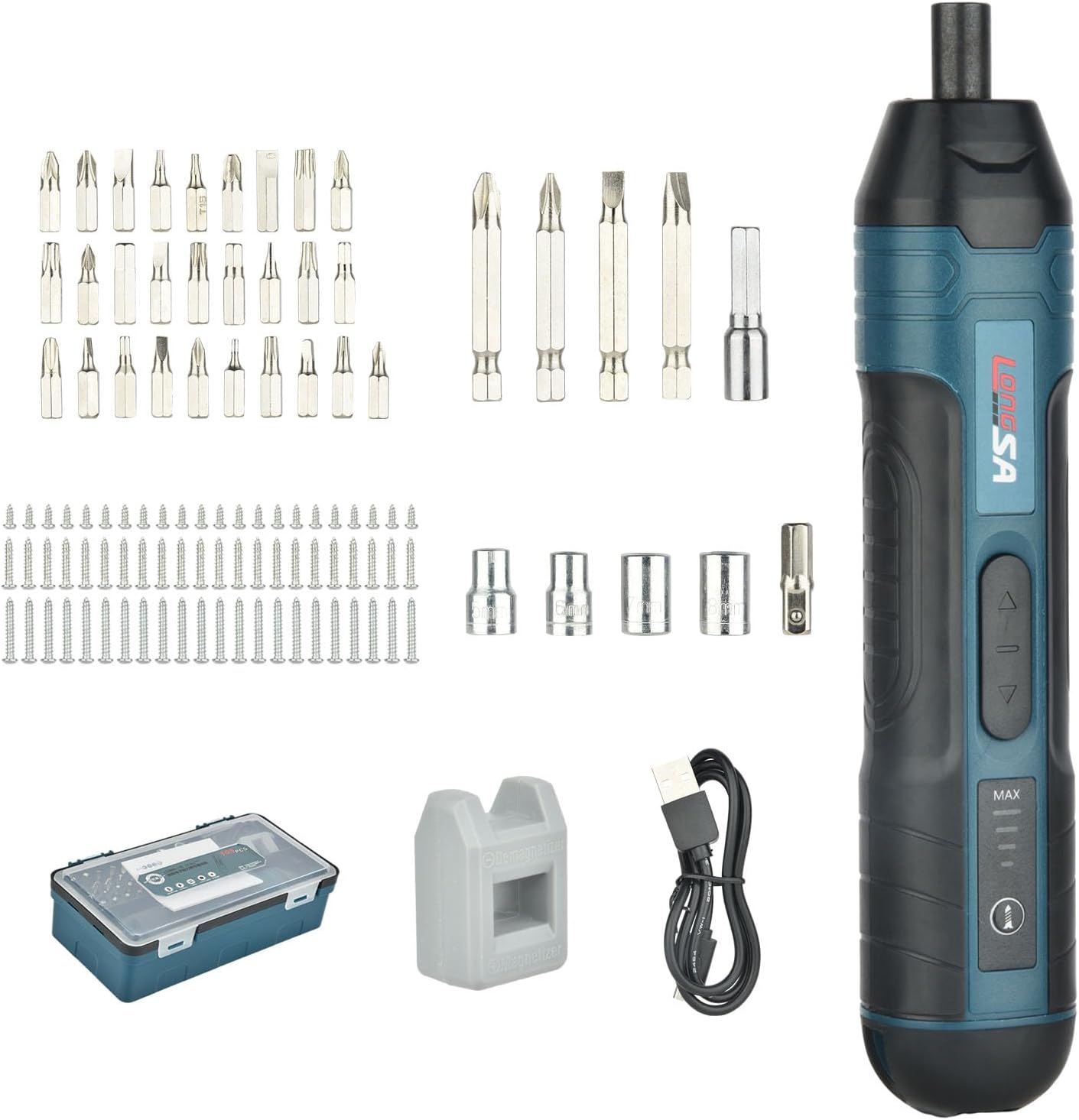 Mini Avvitatore Elettrico 3.6V,Set Cacciavite Elettrico con LED,105 pcs Set Avvitatore a ...