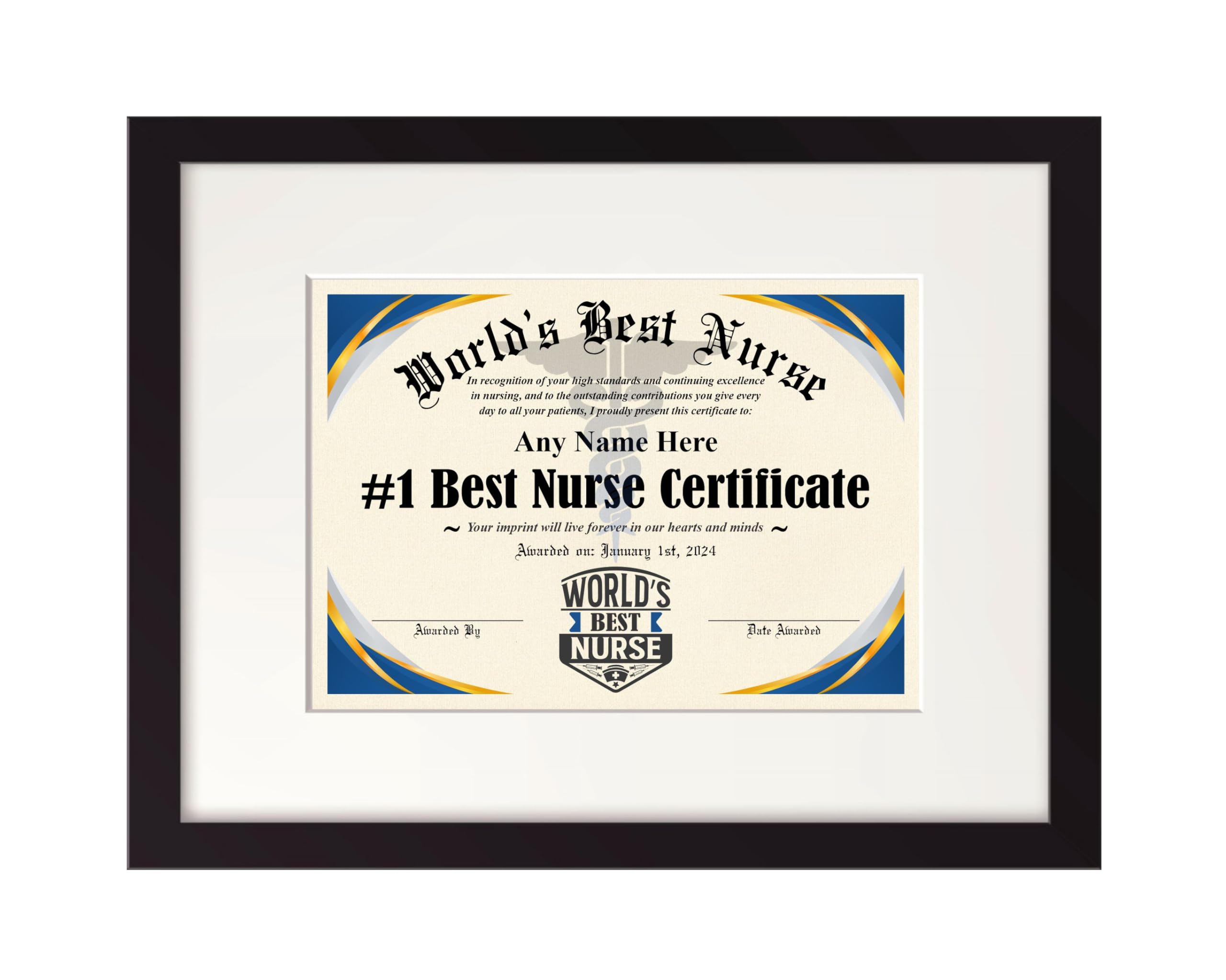 World Best Nurse Certificate Award Certificate For Best Nurse Etsy