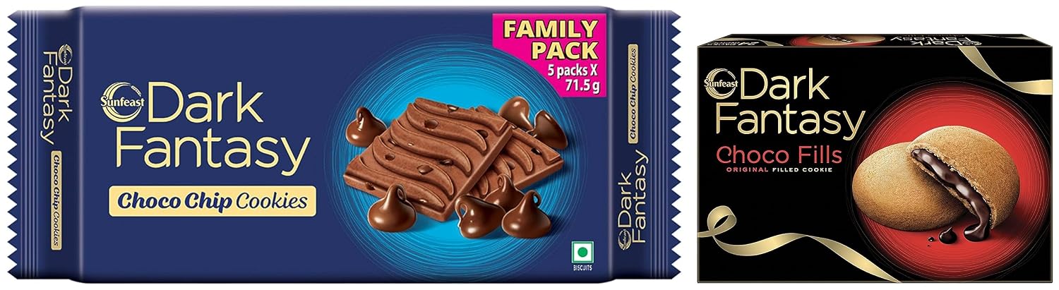 Sunfeast Dark Fantasy Choco Fills, 300G, Original Filled Cookies With ...