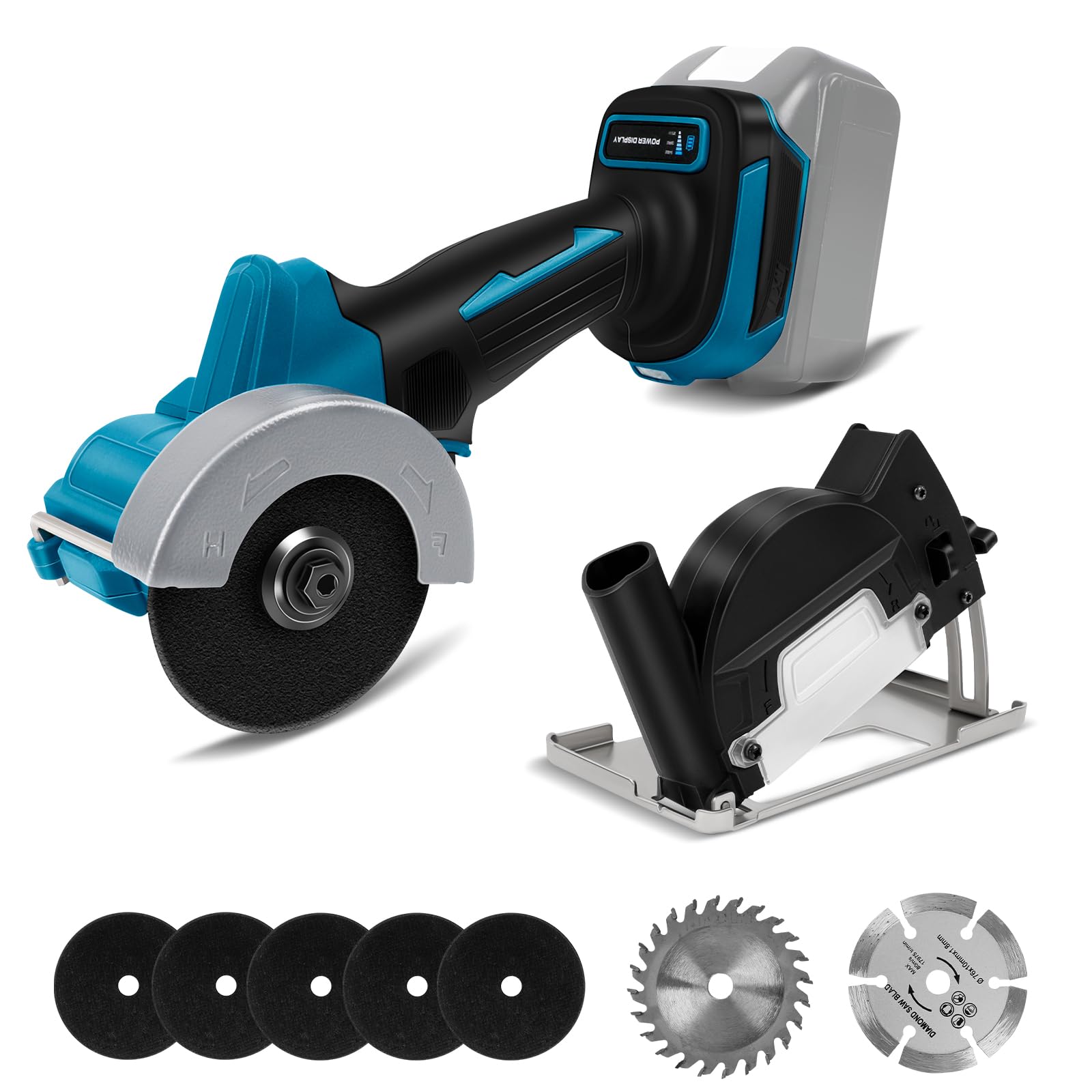 Cordless Mini Angle Grinder Compatible with Makita 18V Battery ...