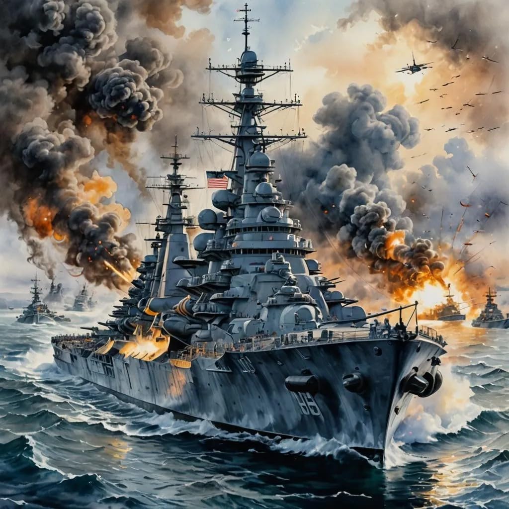 Amazon.com: Pearl Harbor Battleship vs. Ship Battle 1000 Pieces Wooden ...