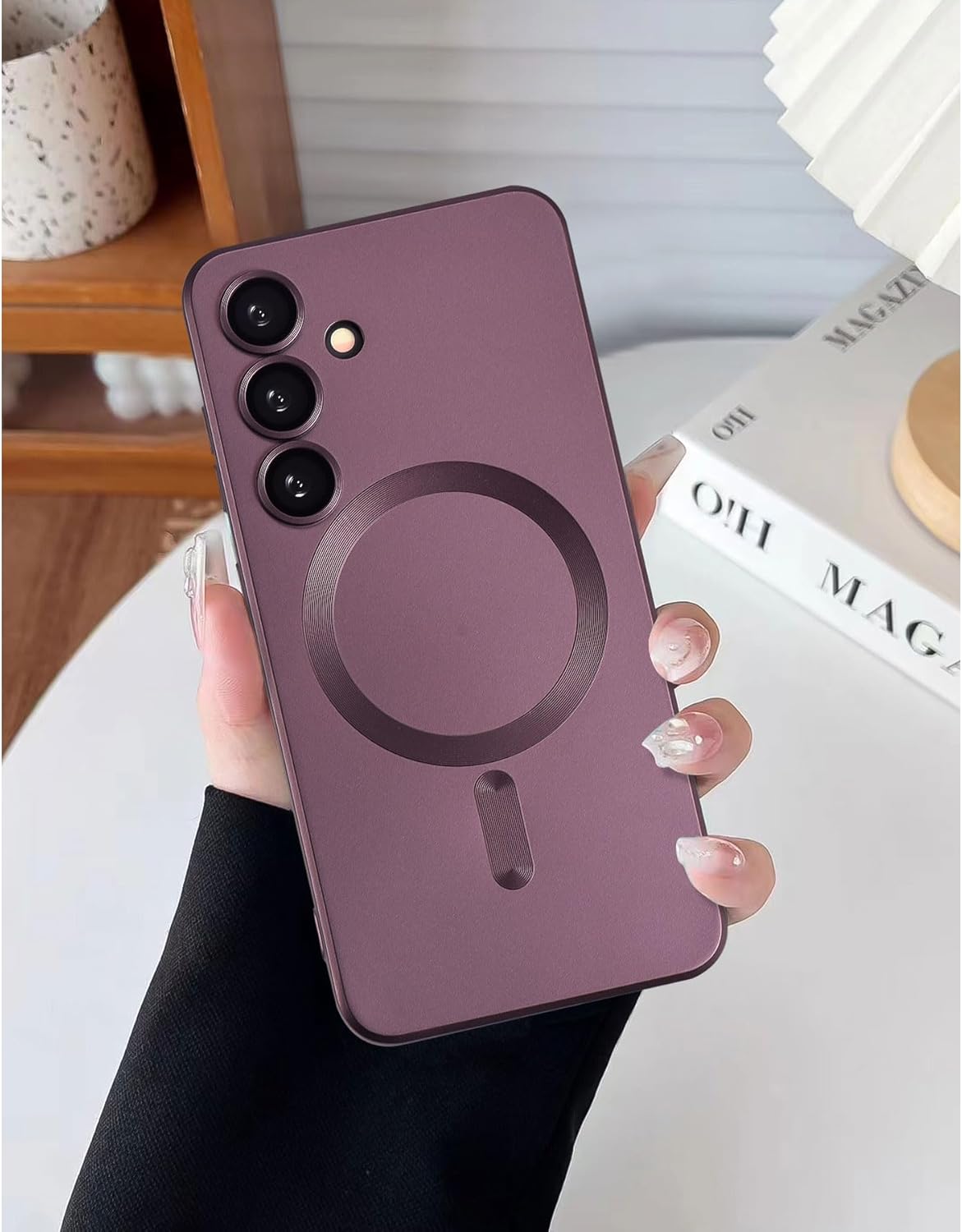 Yetagso Capa magnética para Samsung Galaxy S24 Plus, capa para celular ...