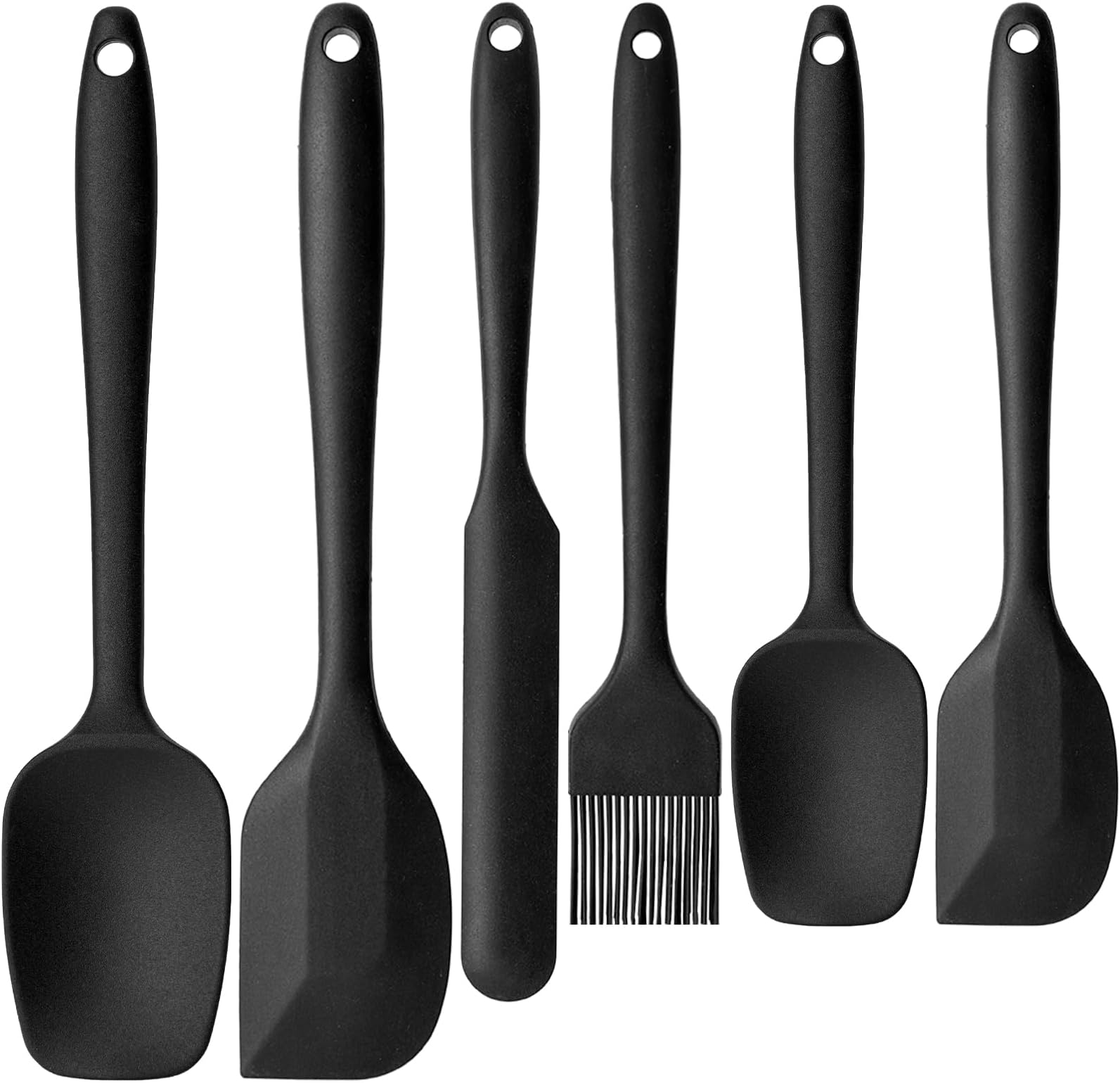 Amazon.com: Newk Silicone Cooking Spatula Set, 6-Piece Set with One ...