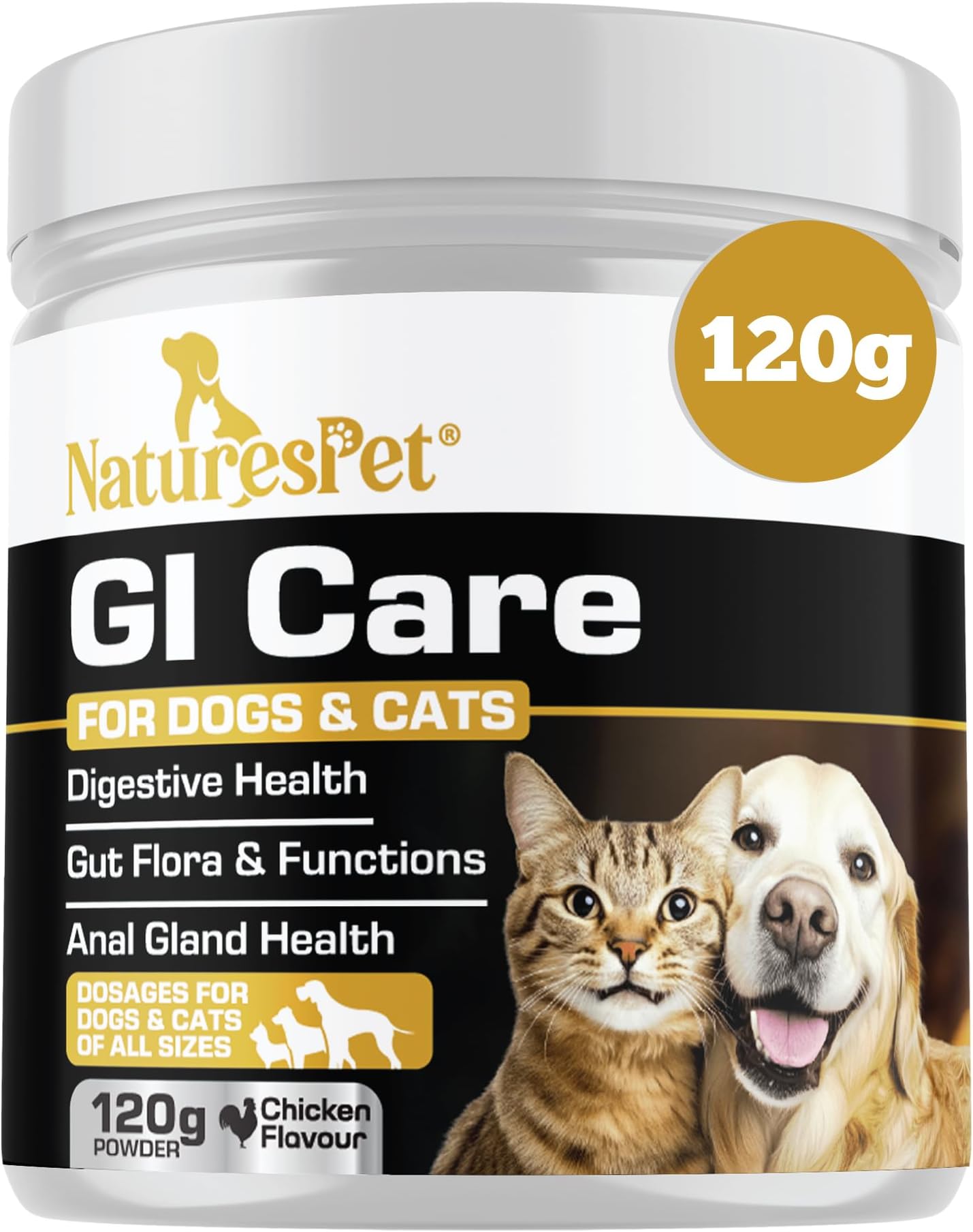 NATURES PET - Probiotic Powder for Dogs & Cats (120g) | 5 Billion CFU ...