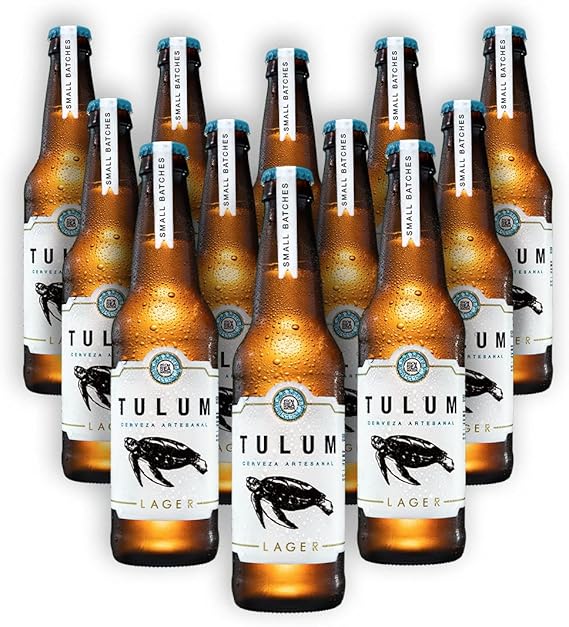 TULUM LAGER CERVEZA ARTESANAL 12 PACK - HECHA CON AGUA DE MAR : Amazon ...