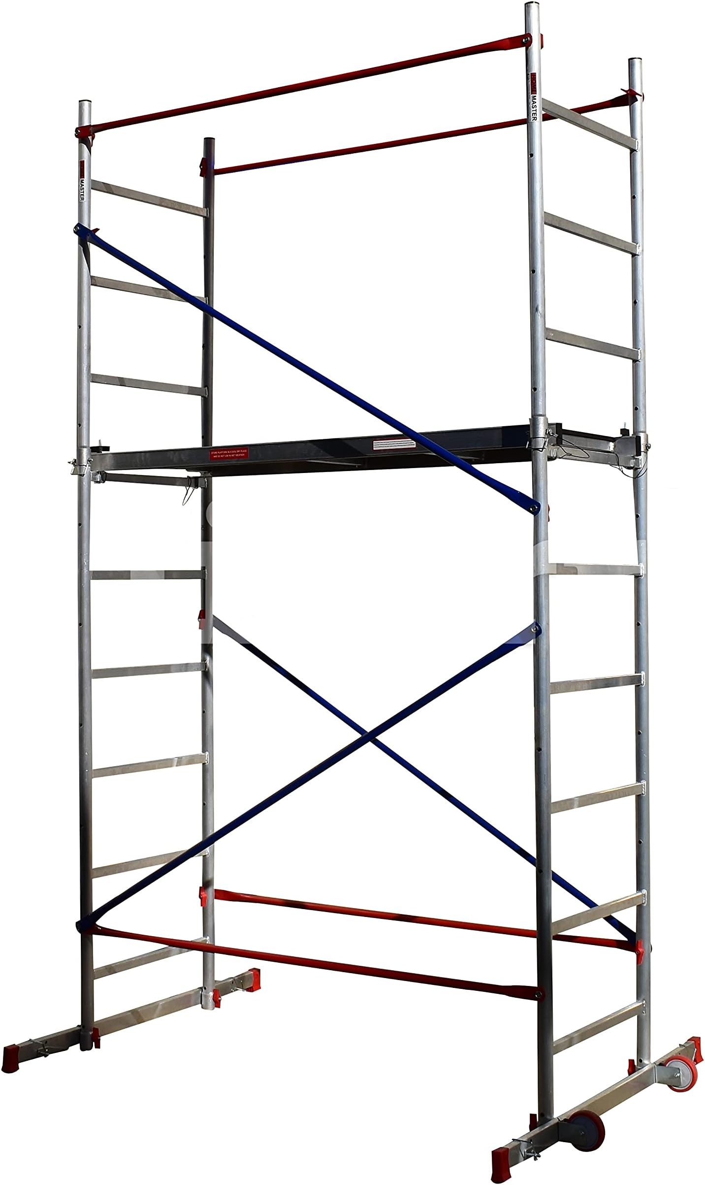Classic 3.8m (WH) DIY Galvanised Scaffold Tower with Platform Boards (4 ...