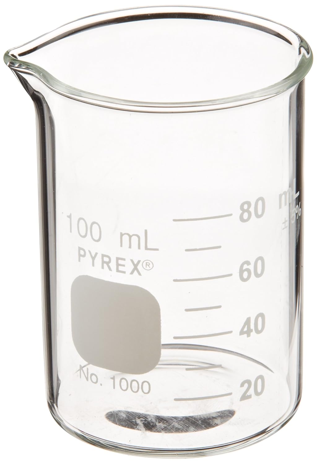 Pyrex Griffin Glass Low Form Borosilicate Beaker, 10mL Graduation ...
