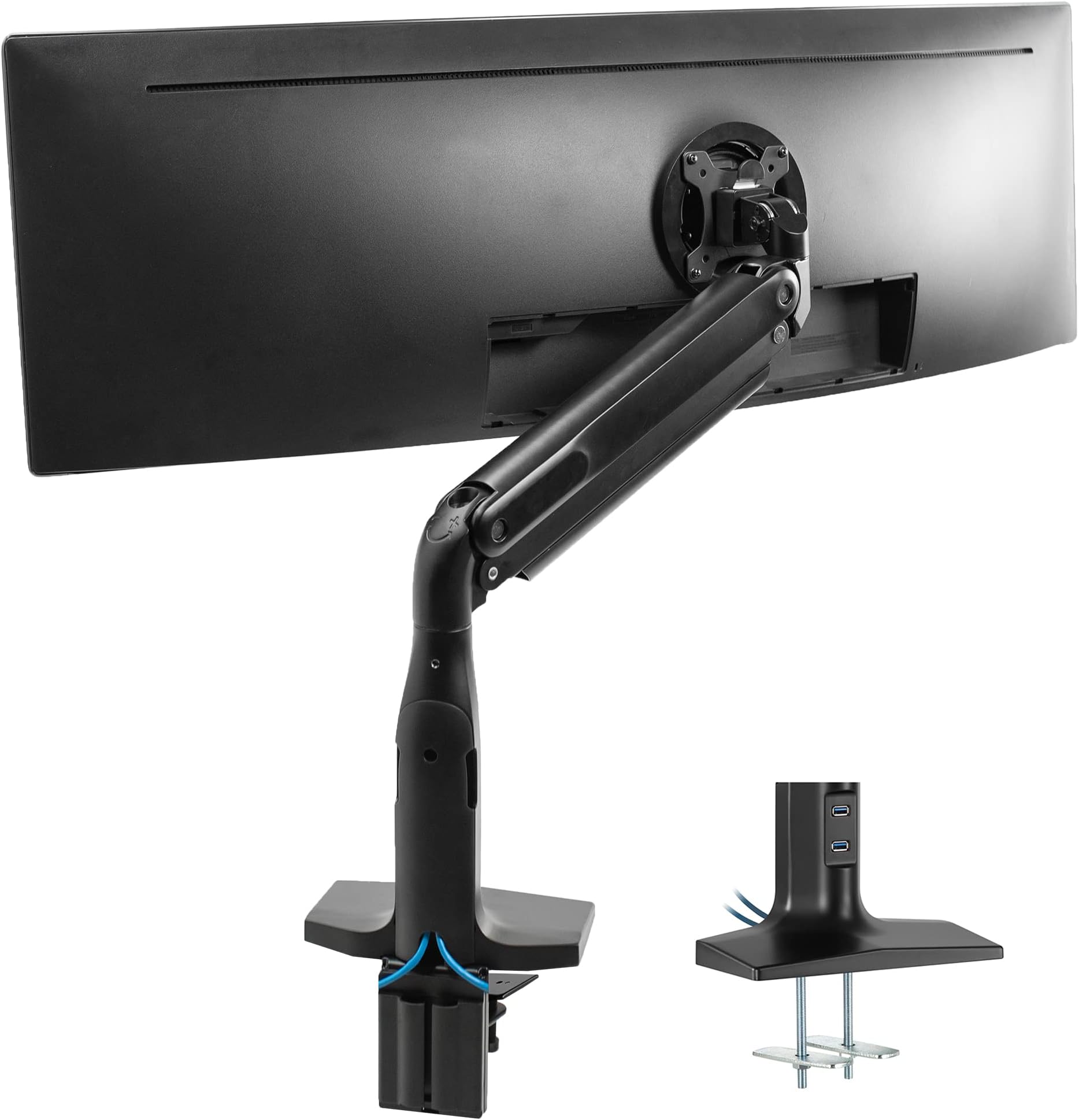 Amazon.com: White Single Monitor Arm Mount - CTA White Monitor Mount ...