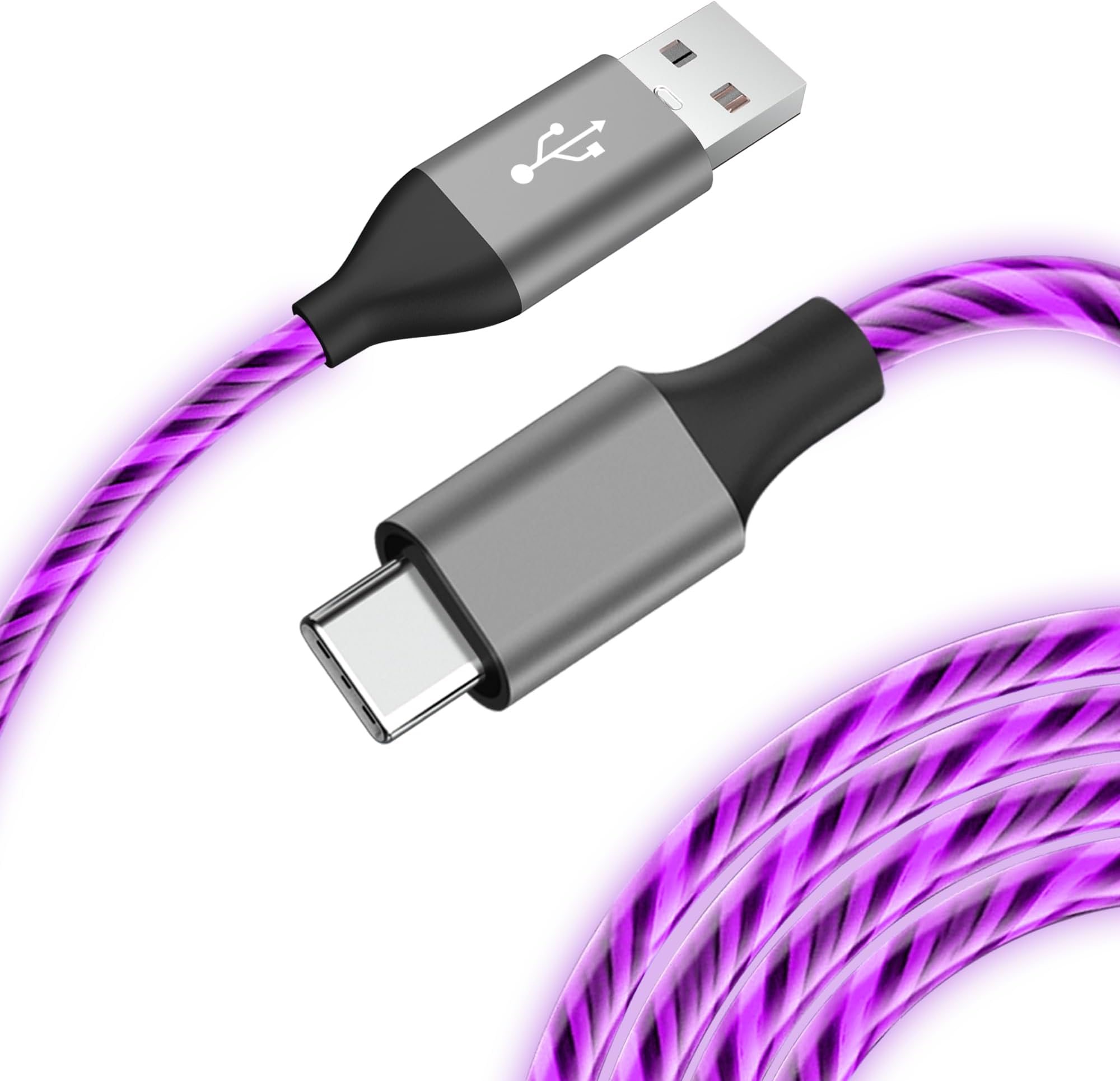 Amazon.com: Light-Up USB-C Charging Cable, 6ft - Fast Charging Cord ...