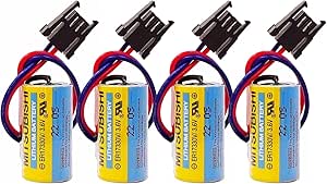 Amazon.com: BUCADU [4-Pack A6BAT ER17330V 3.6V 1700mAh PLC Lithium ...